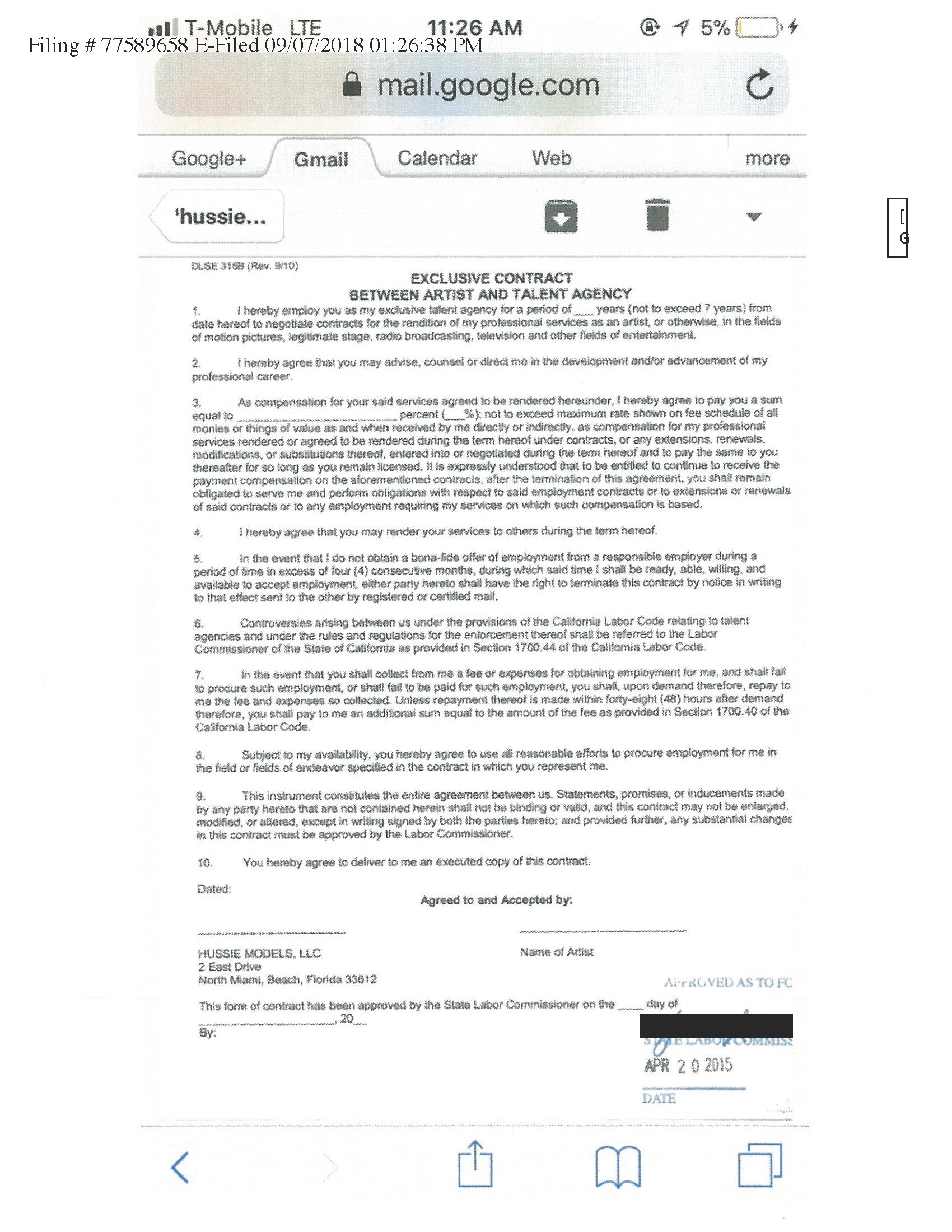 READ Lenna Lux's Civil Complaint Against Riley Reynolds and Hussie Models