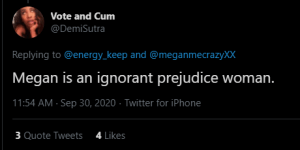 Demi Sutra @DemiSutra Attacks Megan Rain @meganmecrazyXX